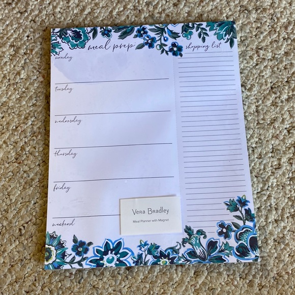 Vera Bradley | Office | Vera Bradley Meal Planner Notepad Its New In ...